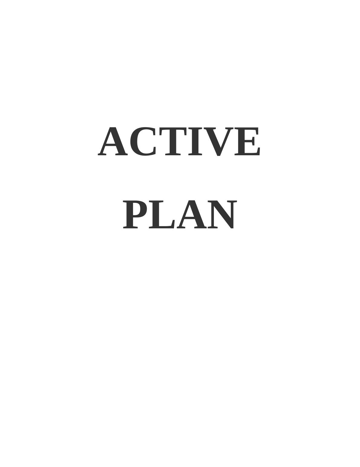Active Plan