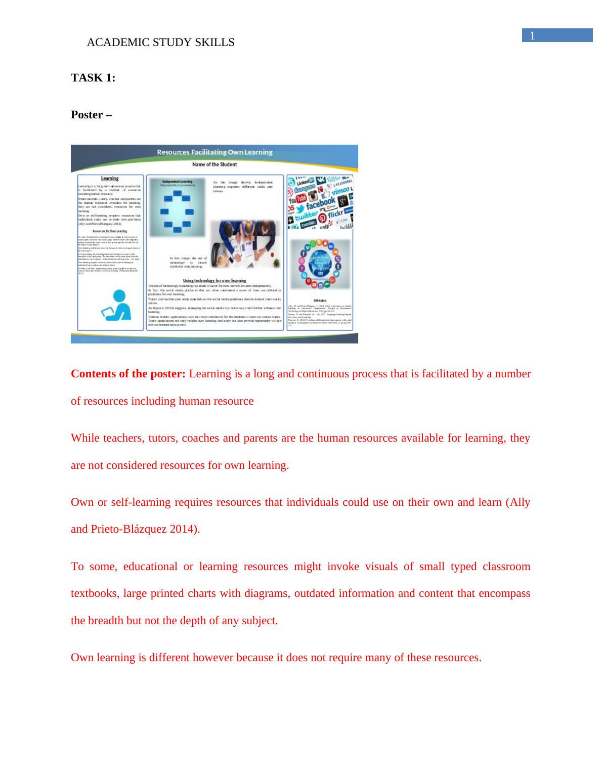 Academic Study Skills: Resources, Techniques, and Learning Styles