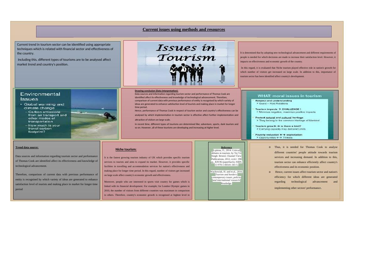Current Issues in Tourism Sector and Country's Effectiveness