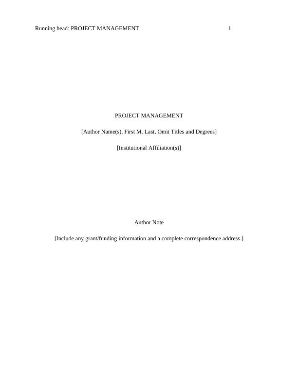 Subsidiary Management Plan Project 2022