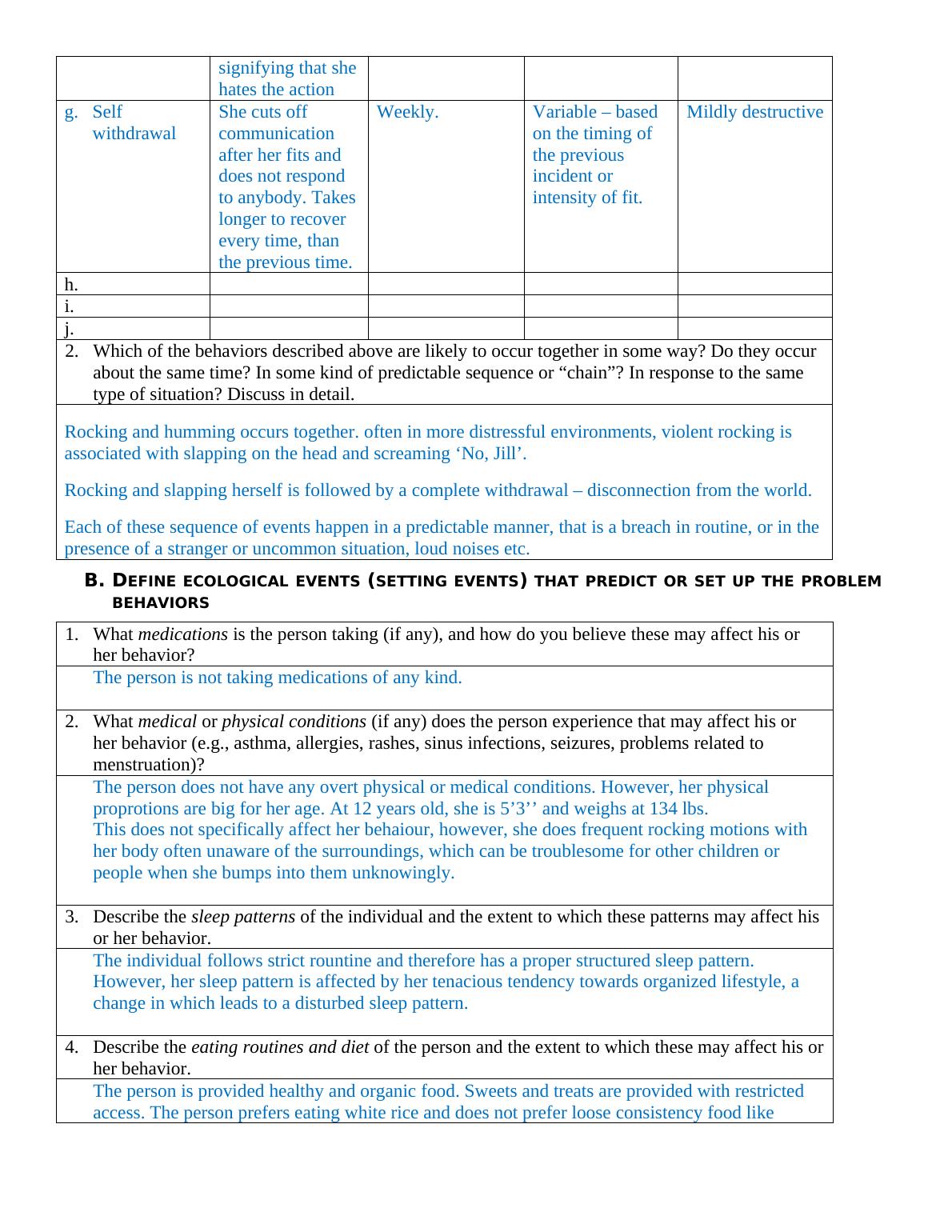 Functional Behavior Assessment (FBA) Interview - EDUC 623