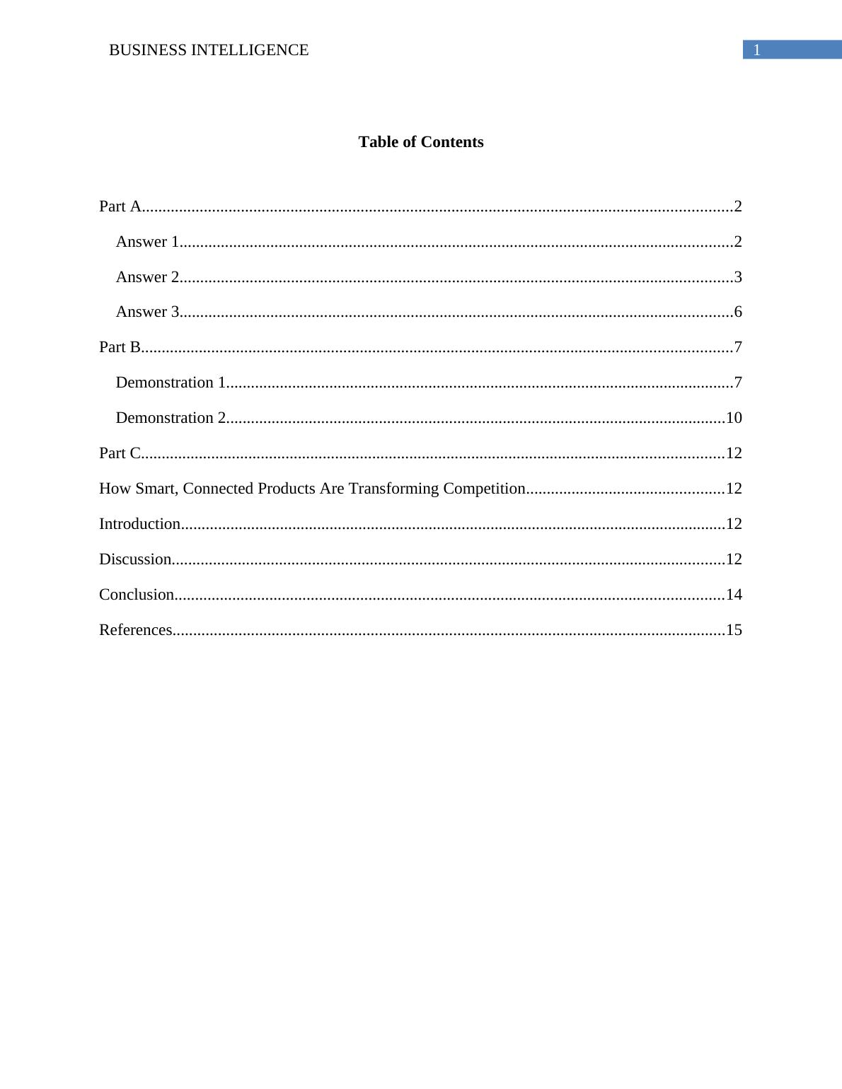 Business Intelligence Assignment PDF
