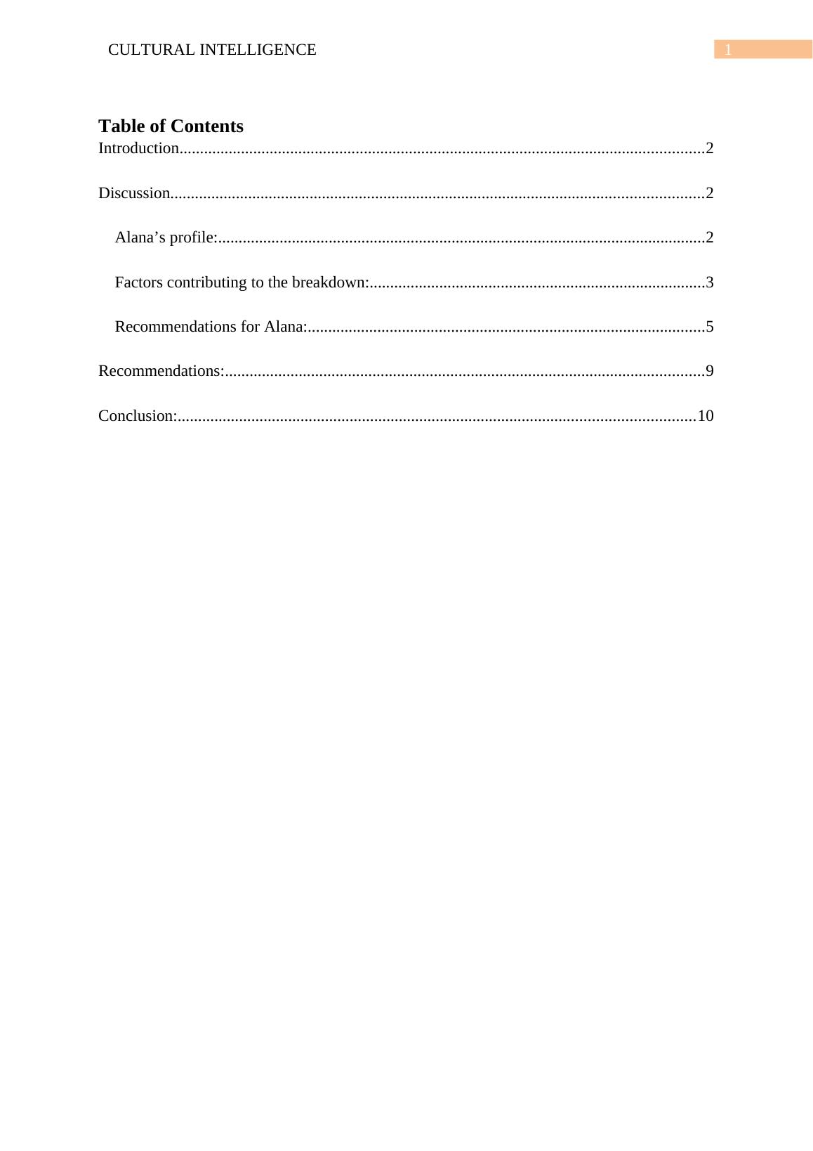 Cultural Intelligence Assessment Task