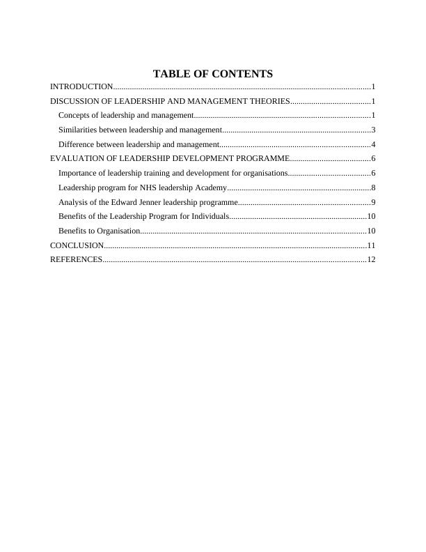 Leadership and Management: Edward Jenner Program Analysis