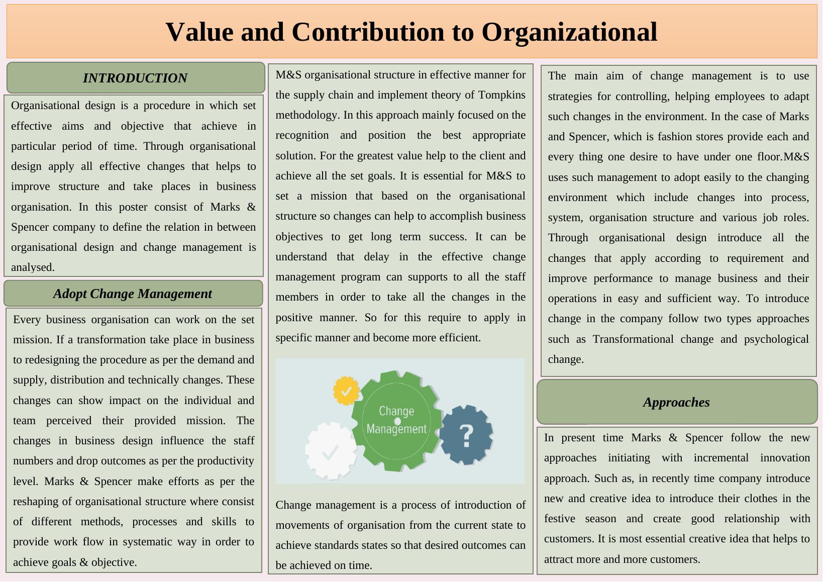 Analysis of Organizational Design and Change Management: M&S