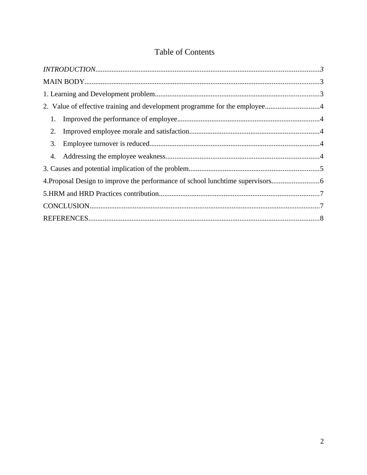 Training and Learning Problems School Lunchtime Supervisors | Desklib