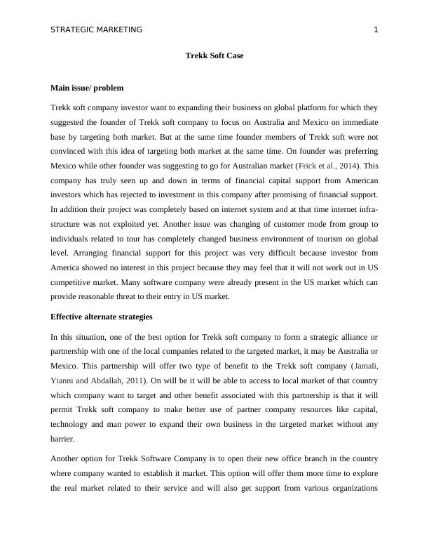 Deakin MMK325: Strategic Marketing Case Study Analysis