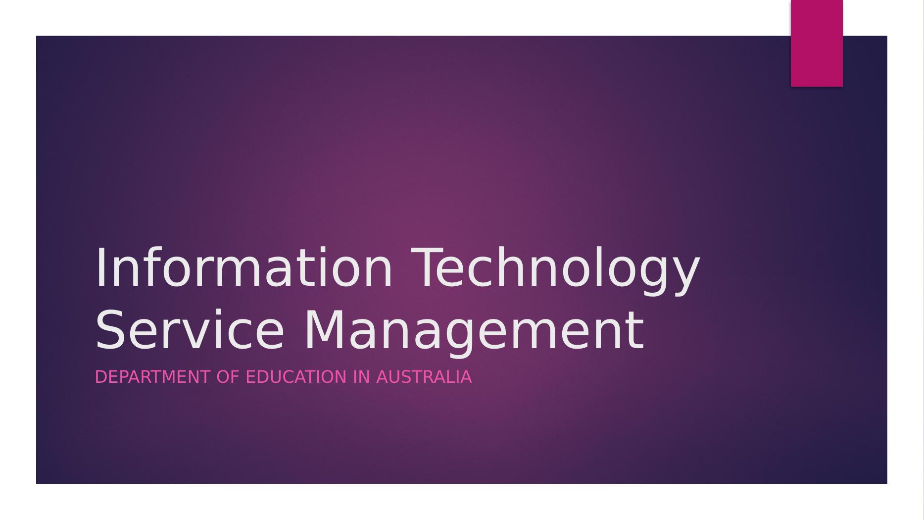 Information Technology Service Management