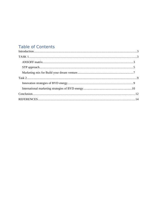 Marketing Strategies and Evaluation for BYD Energy