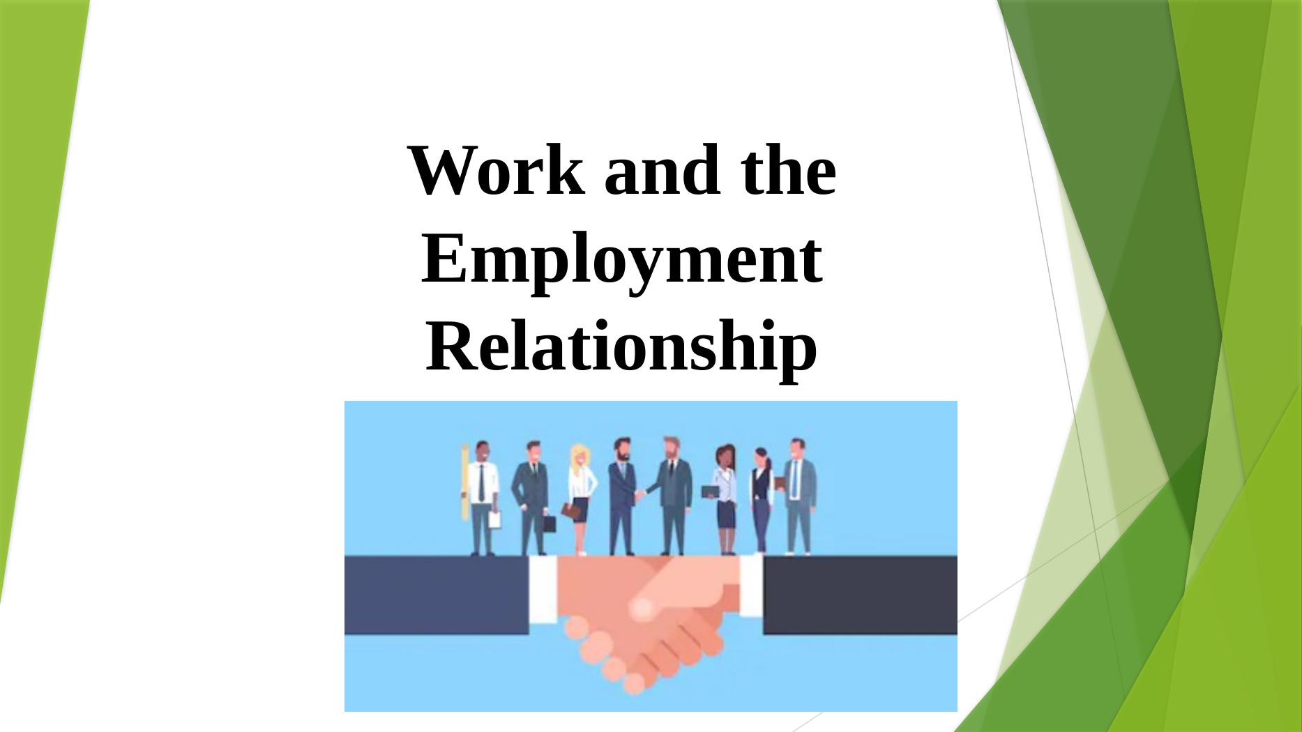 Work and the employment relationship