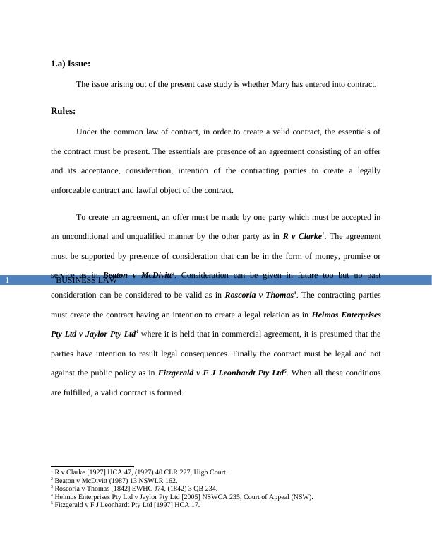 Business Law Case Study: Legal Issues and Analysis