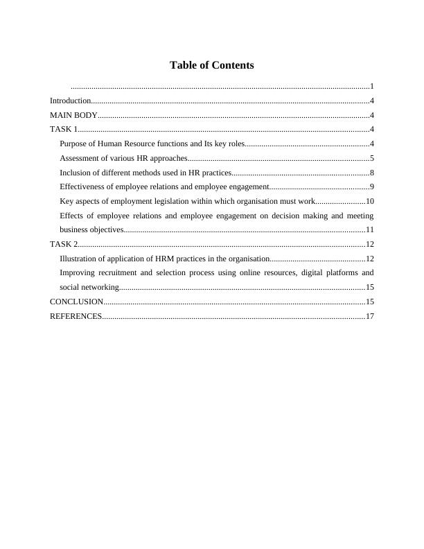 Human Resource Management : Sample Assignment PDF