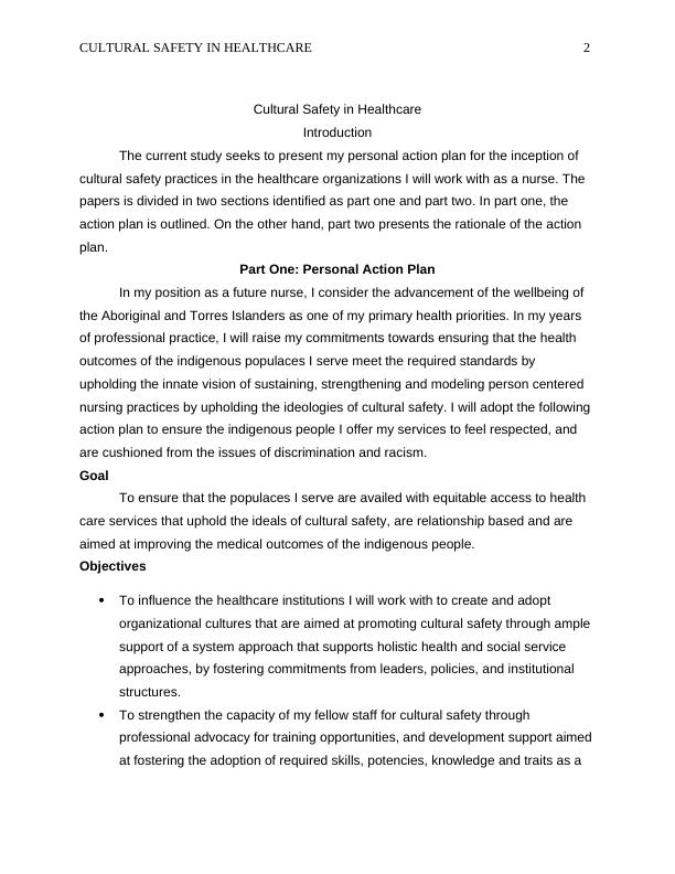 Implementing Cultural Safety in Healthcare: A Nurse's Action Plan