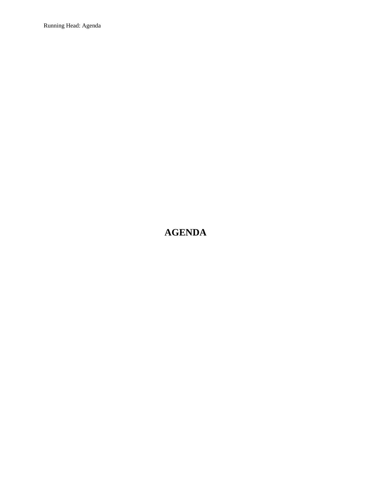 Creating Agendas: Components, Goals, and Formatting