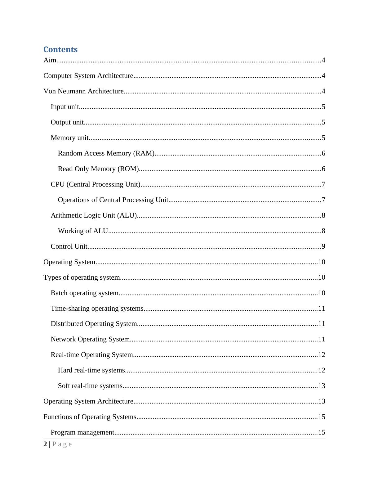 HND IT Computer Architecture Report - Summer Semester