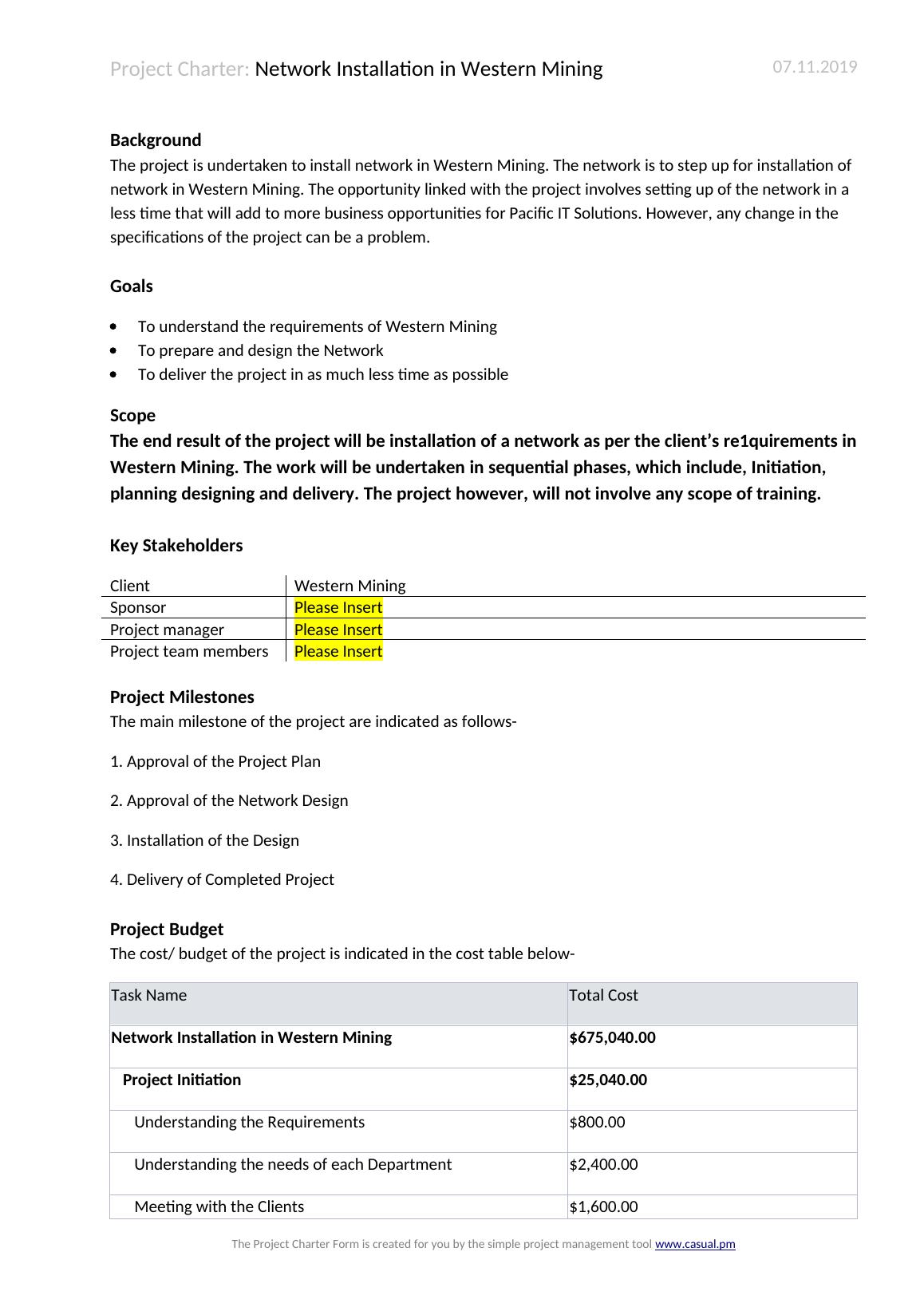 Pacific IT Solutions: Network Installation Project