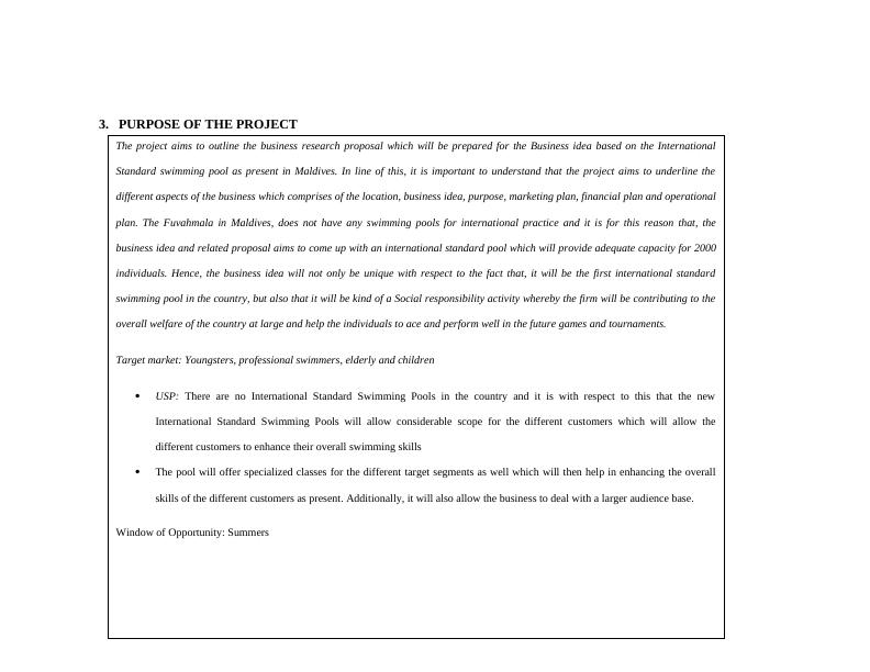 International Standard Swimming Pool Business Plan