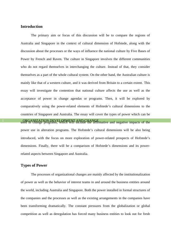 Leadership: Power, Culture, and Change in Organizations