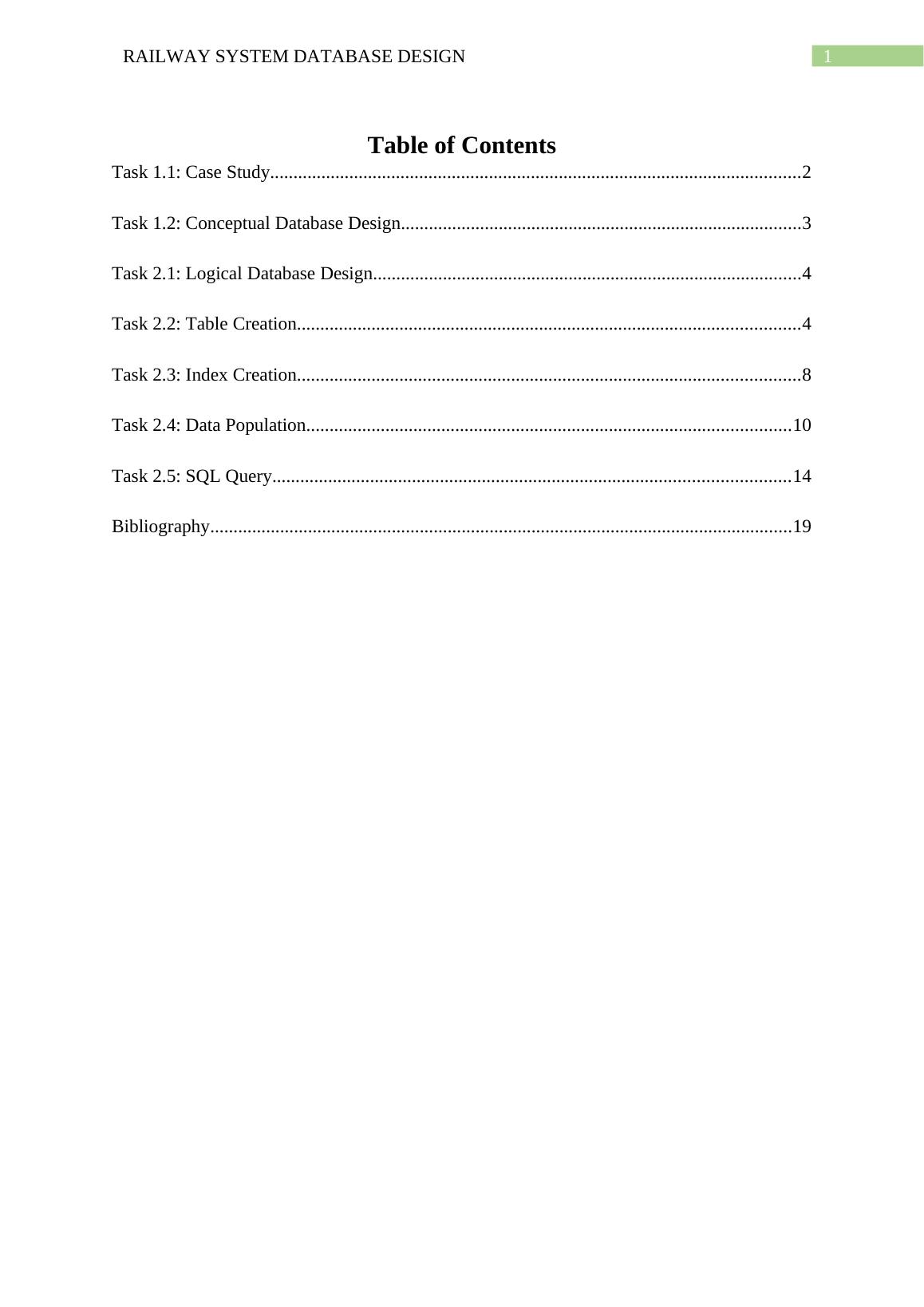 Railway System Database Design Assignment
