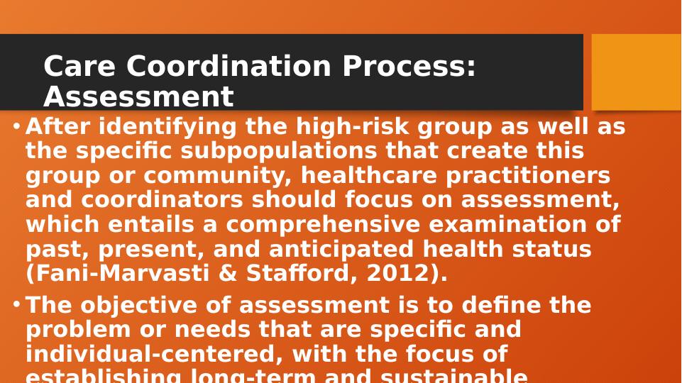 Care Coordination Assignment 2022