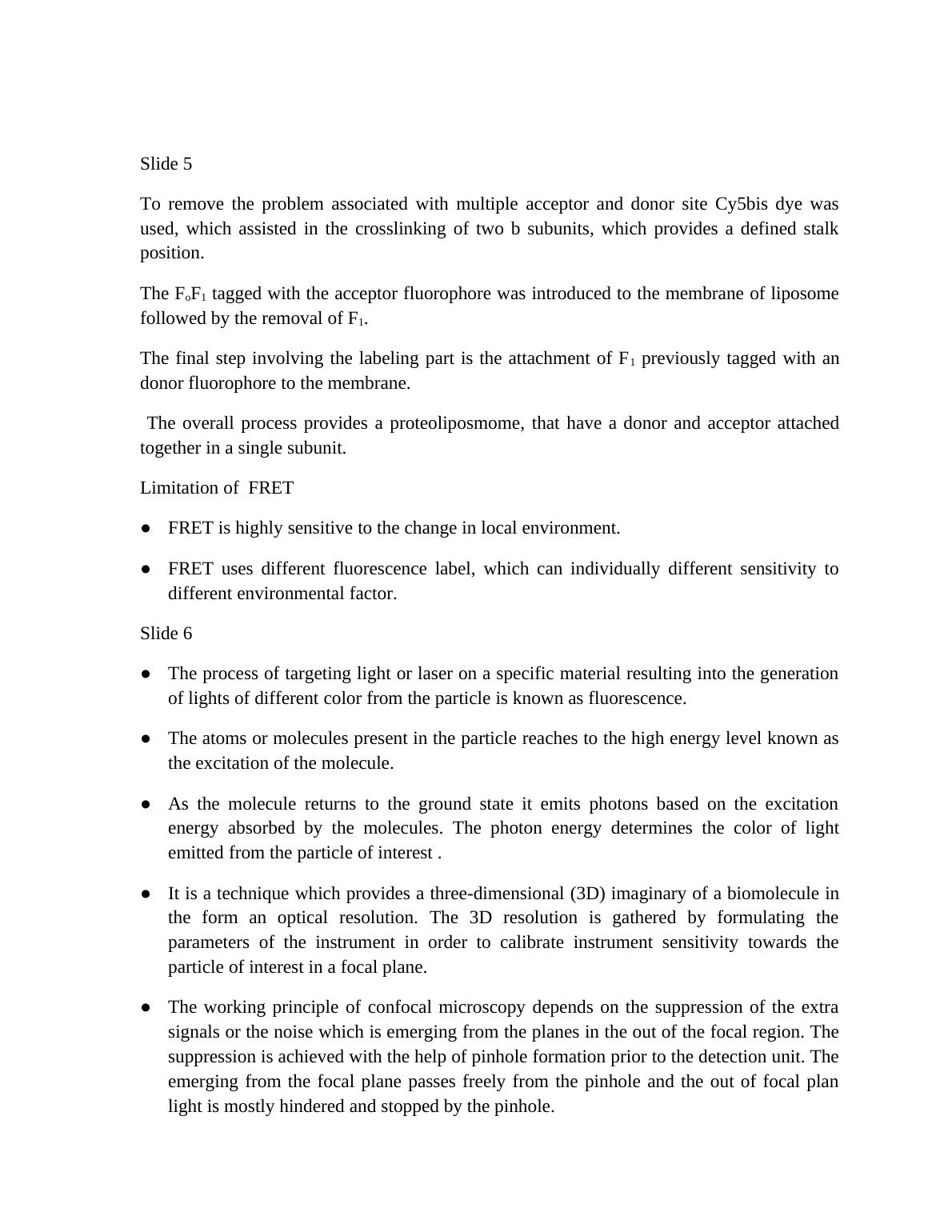 Molecular Analysis Using FRET and Confocal Microscopy