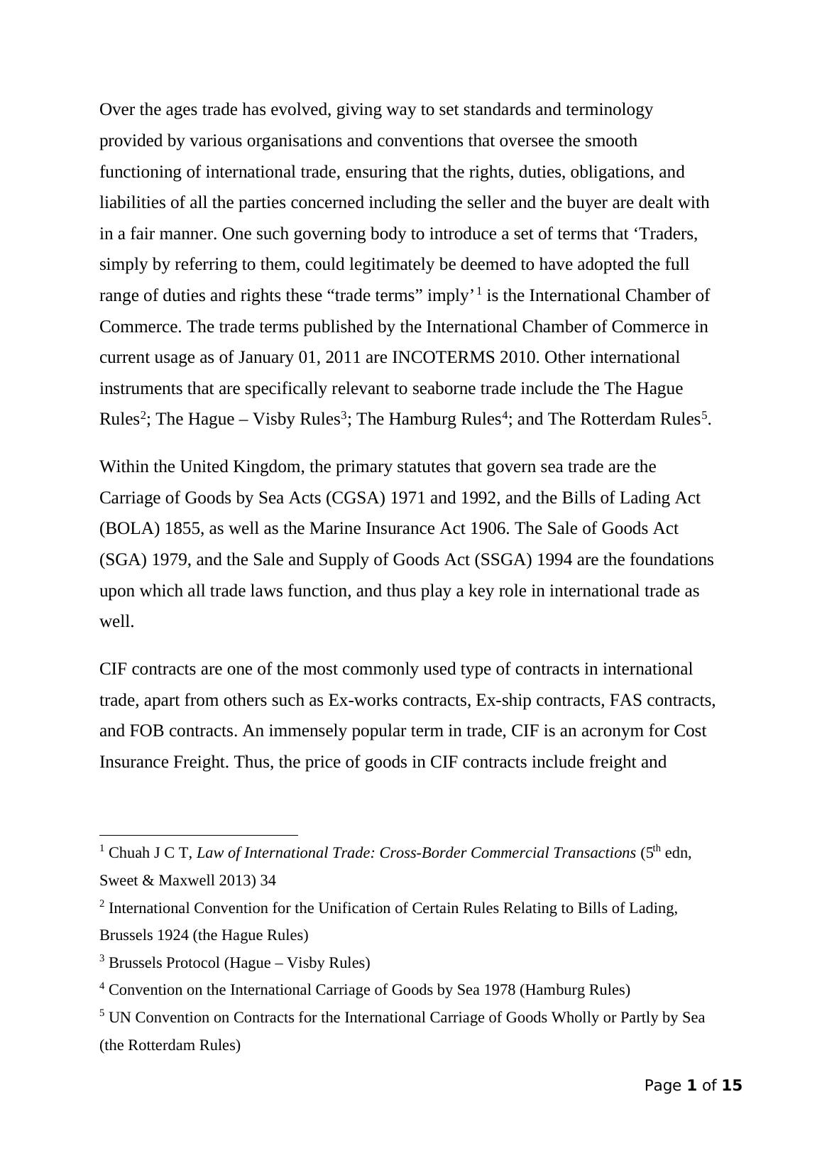 LWA90010 - CIF Contracts in Export & International Trade Law