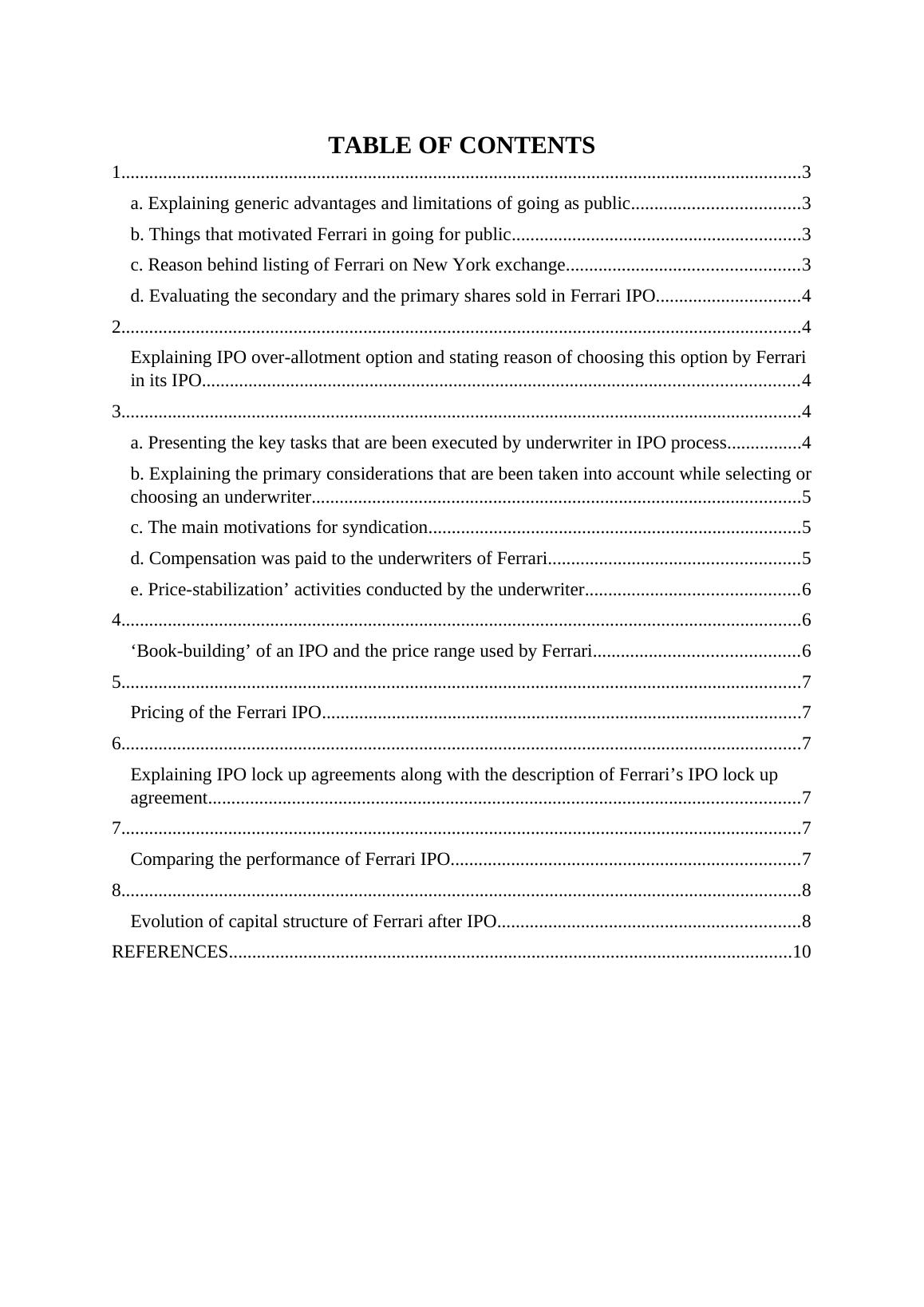 Detailed Report: Ferrari Initial Public Offering (IPO)