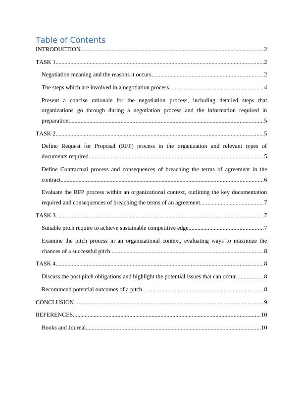 Negotiation Skills Report for Business Development