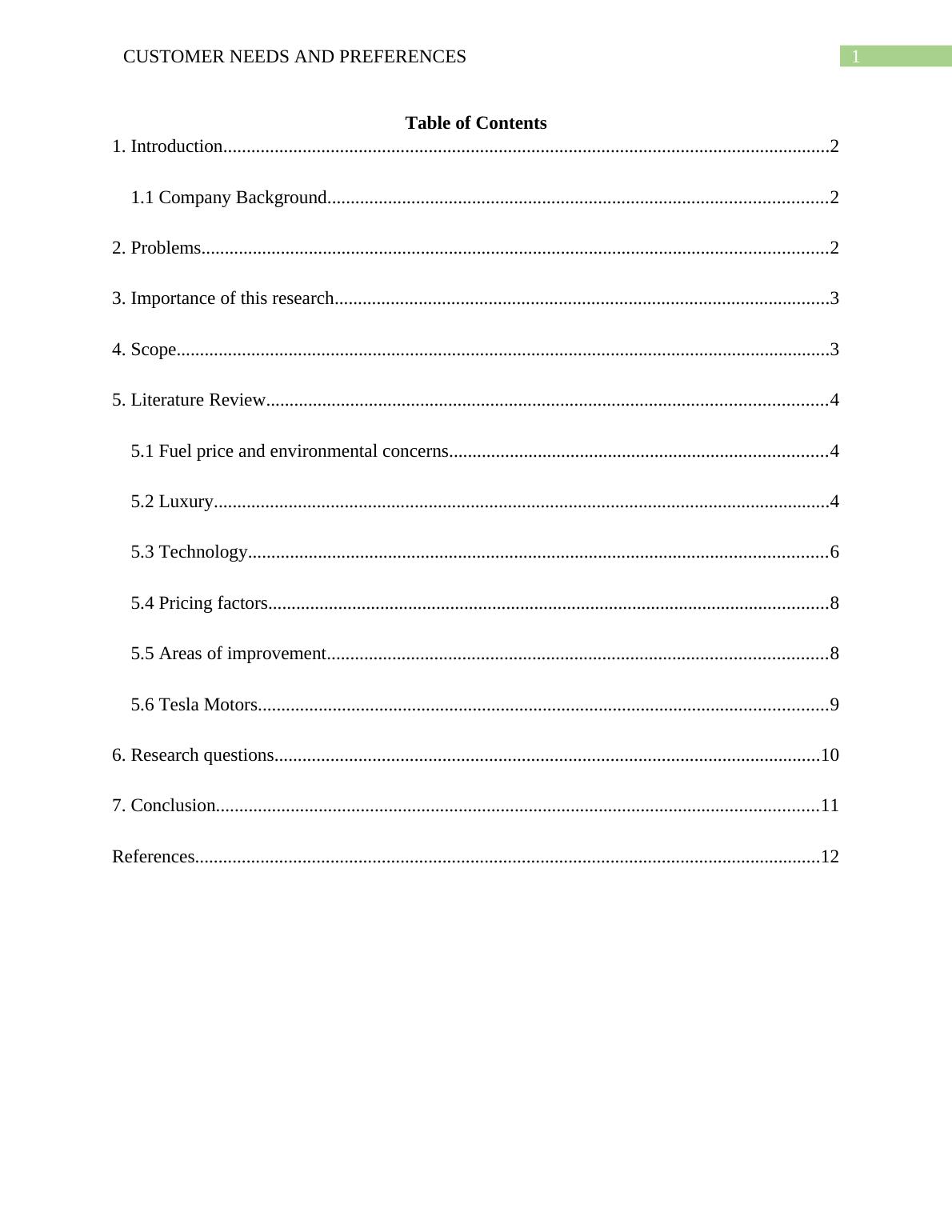 Customer Needs and Preferences for Tesla EVs Report