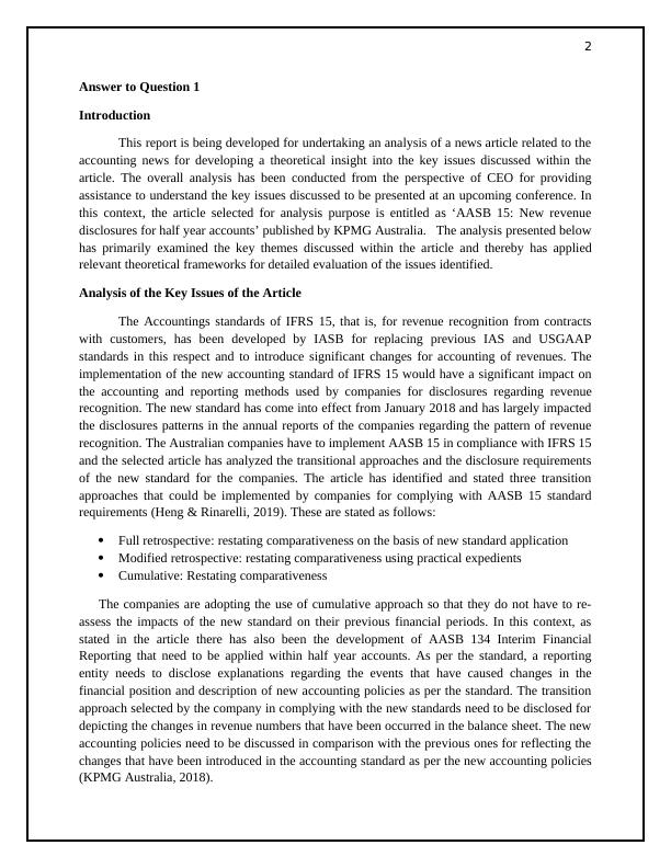 Revenue Recognition: IFRS 15, AASB 15, and Onerous Contracts