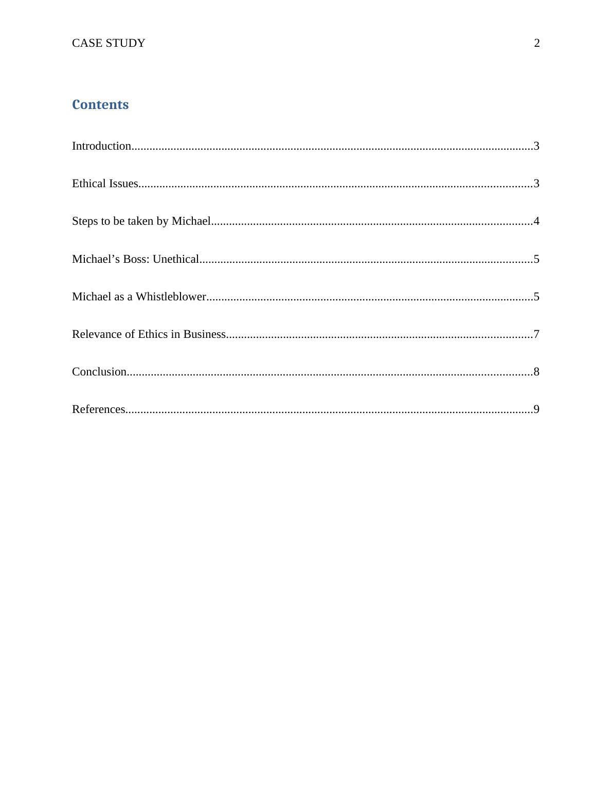 Business Ethics Case Study Analysis: Michael's Dilemma