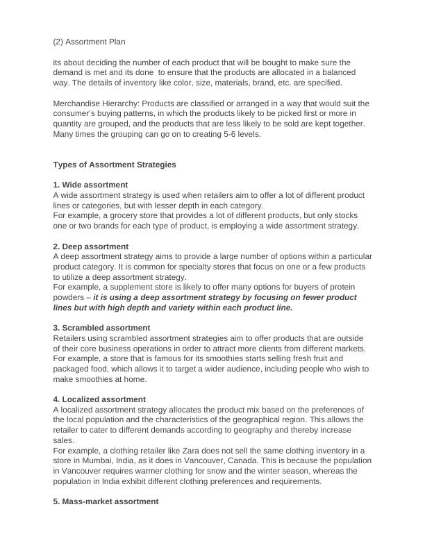 Merchandise Planning Report: Strategies, Forecasting, OTB