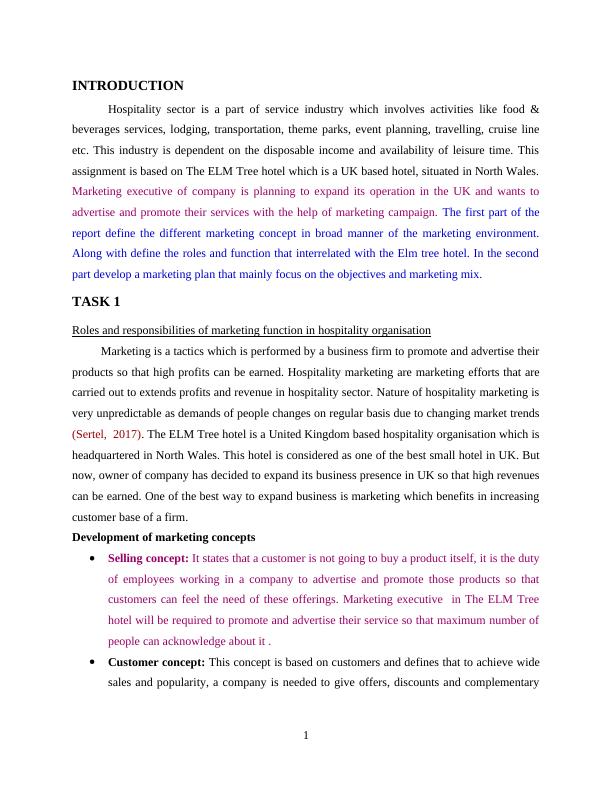 Hospitality Marketing Essentials | Desklib