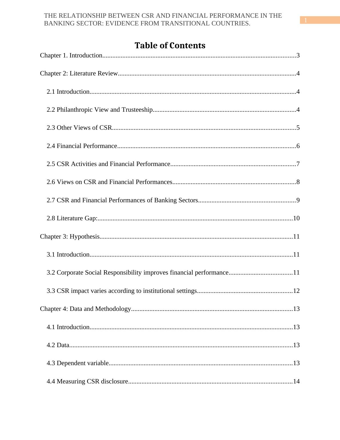 The Relationship Between CSR and Financial Performance in the Banking