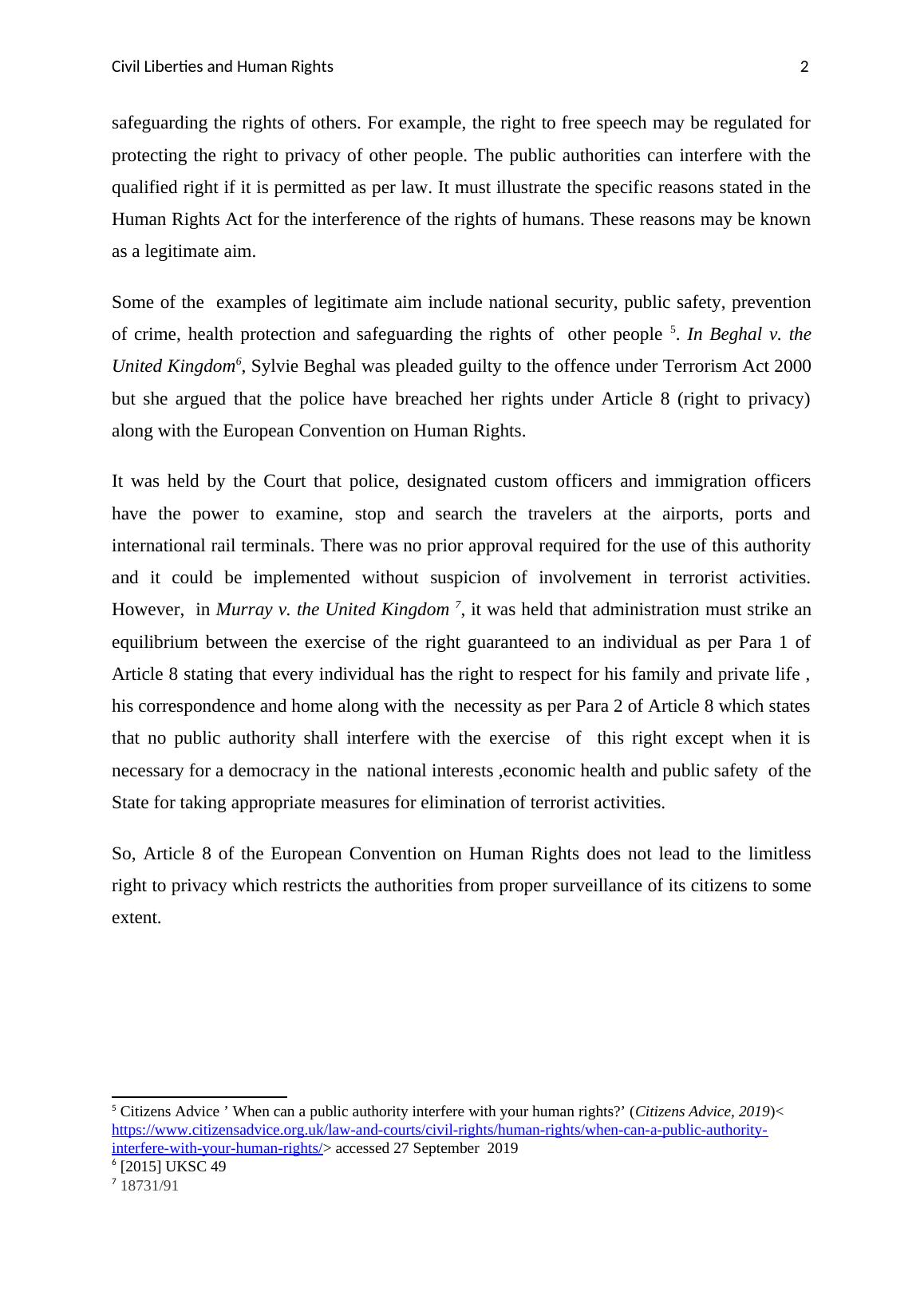 Civil Liberties and Human Rights Article 2022