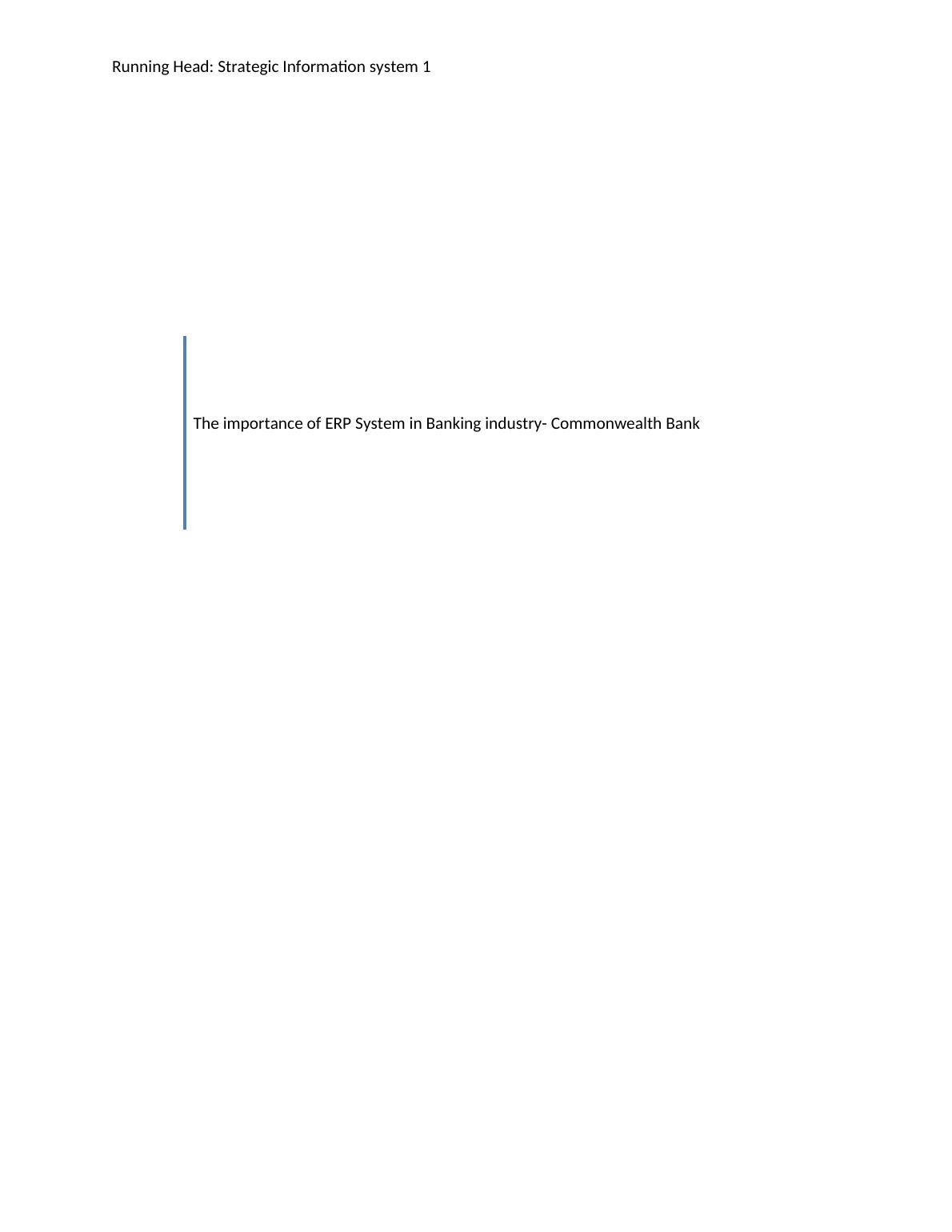 Strategic Information System Assignment strategic-information-system-assignment