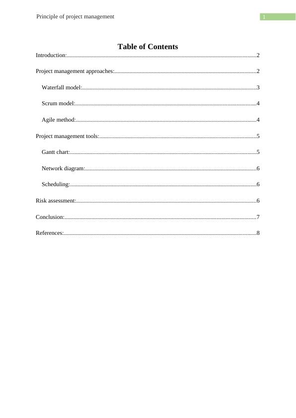 Project Selection Methods & Initial Documents: PROJ6000