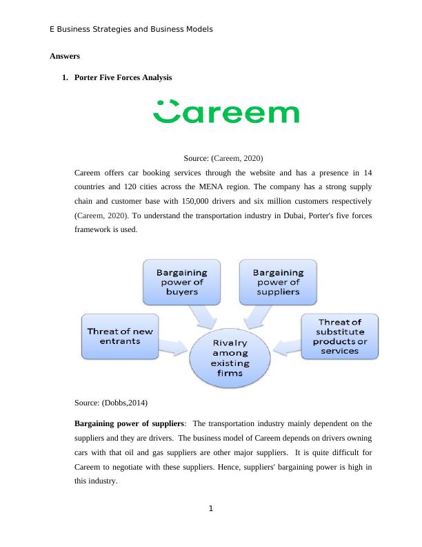 Careem Case Study: E-Business Strategies and Analysis