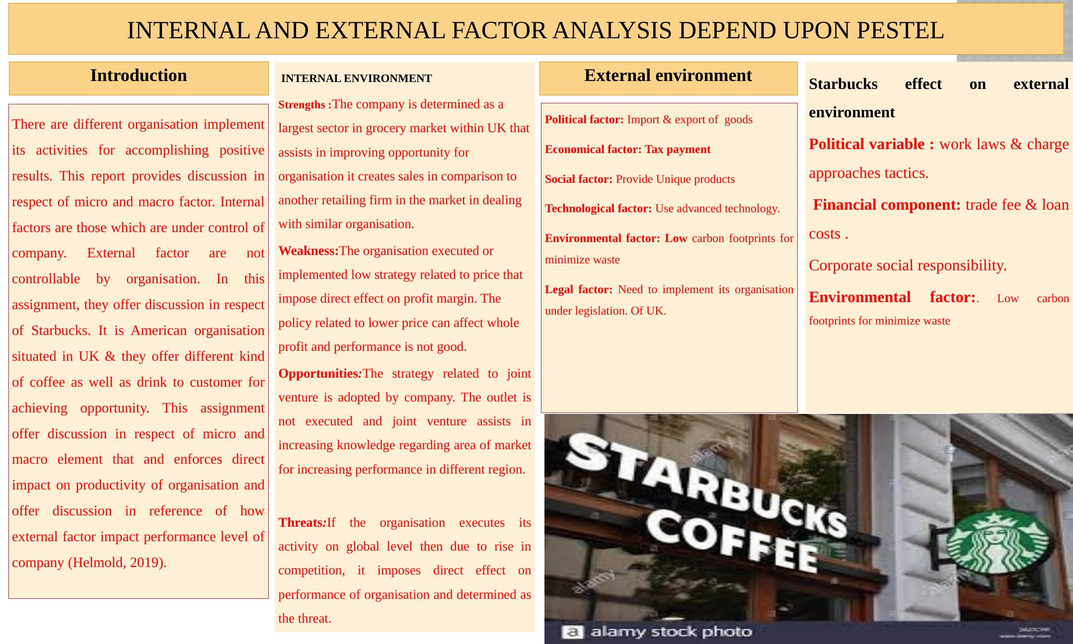 Starbucks: Analyzing Internal & External Factors Report