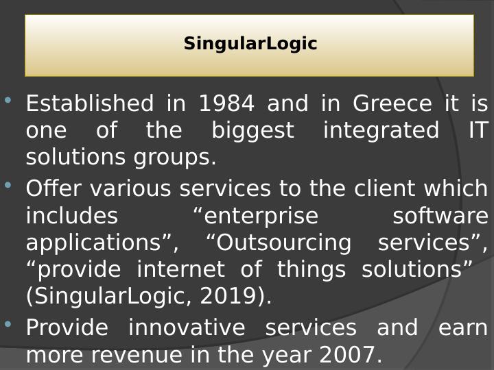 Analyzing Project Management Strategies for SingularLogic