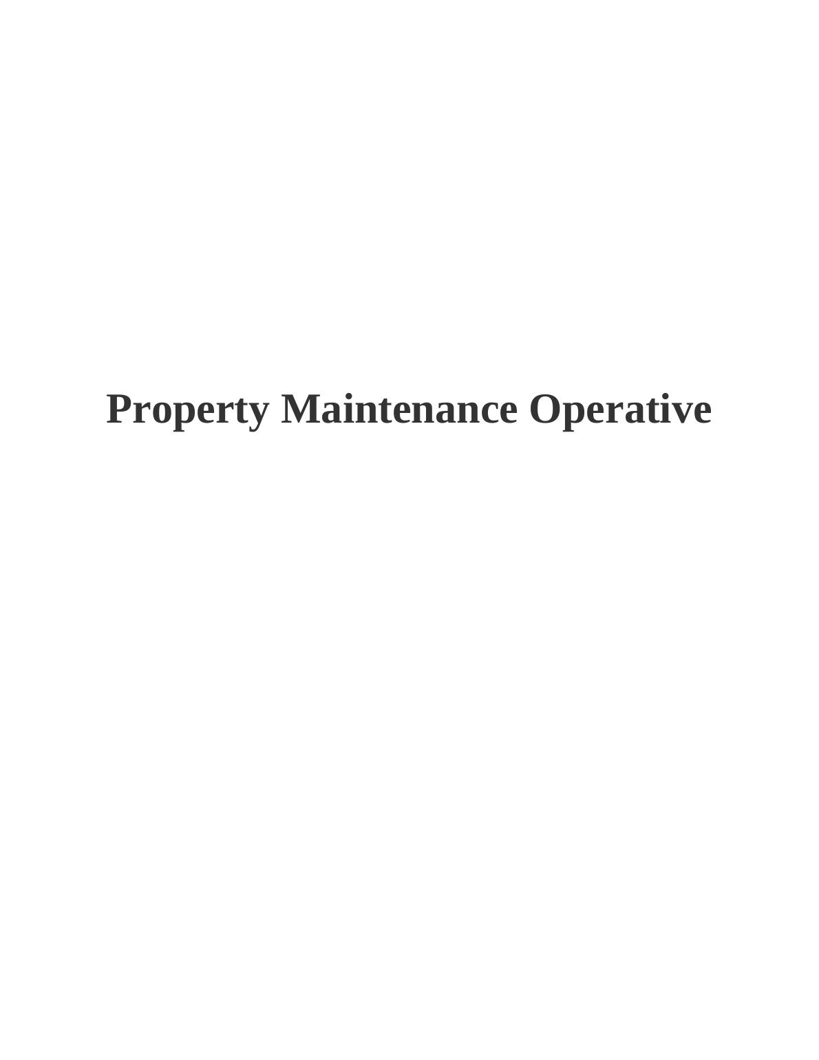 Property Maintenance Operative Doc