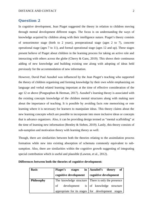 Cognitive Development - Questions and Solutions