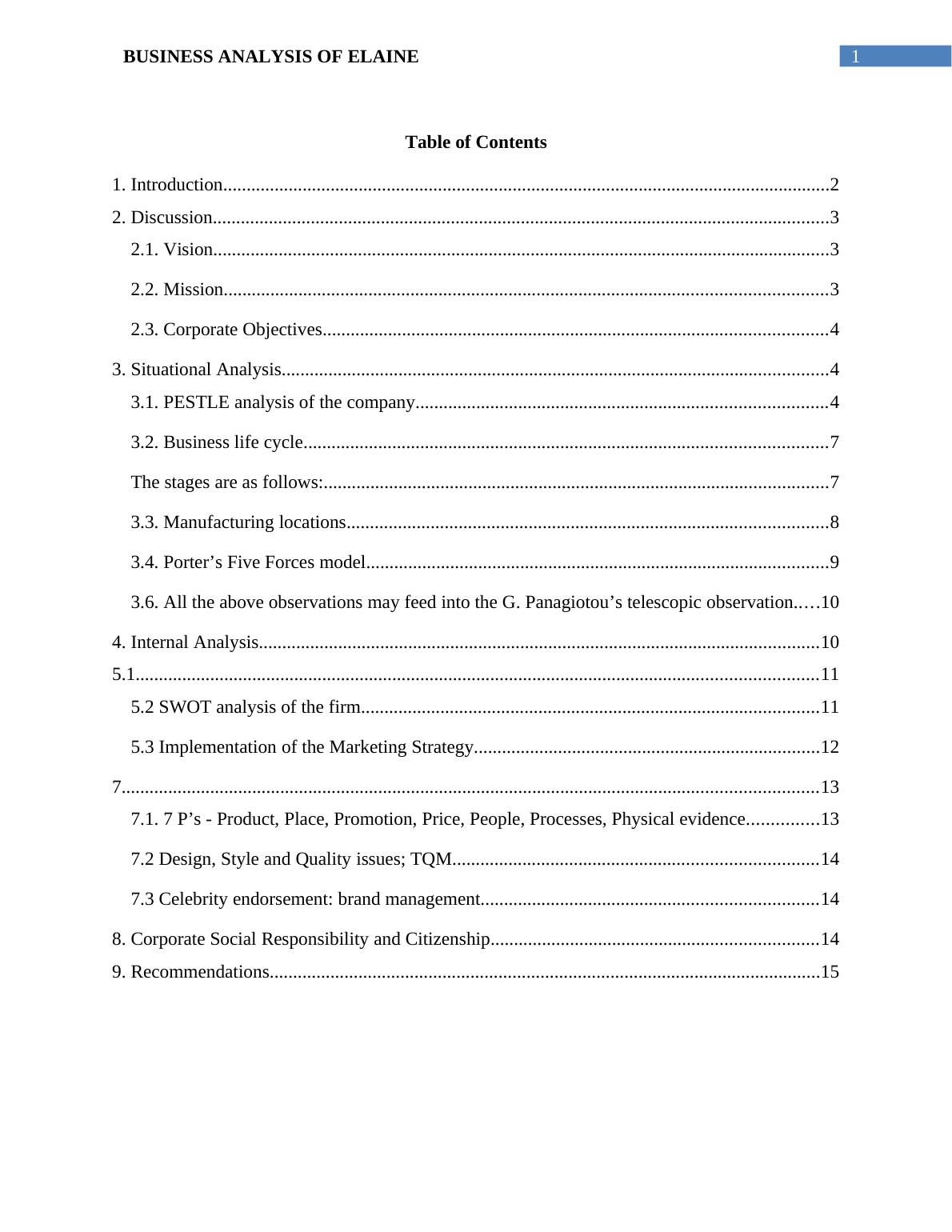 Comprehensive Business Analysis Report: Elaine Footwear