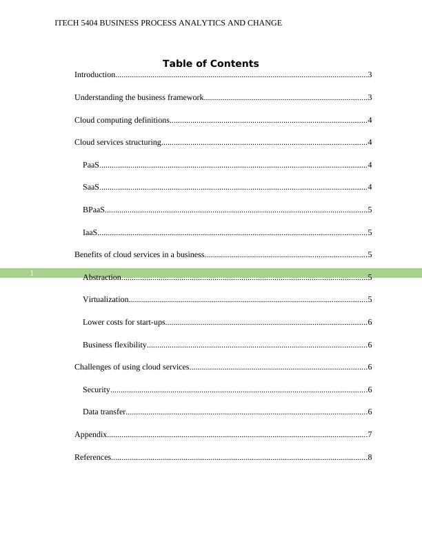 University ITECH 5404: Cloud Computing and Business Review