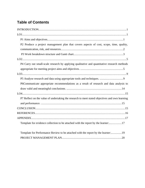 Managing Successful Business Projects: Assignment