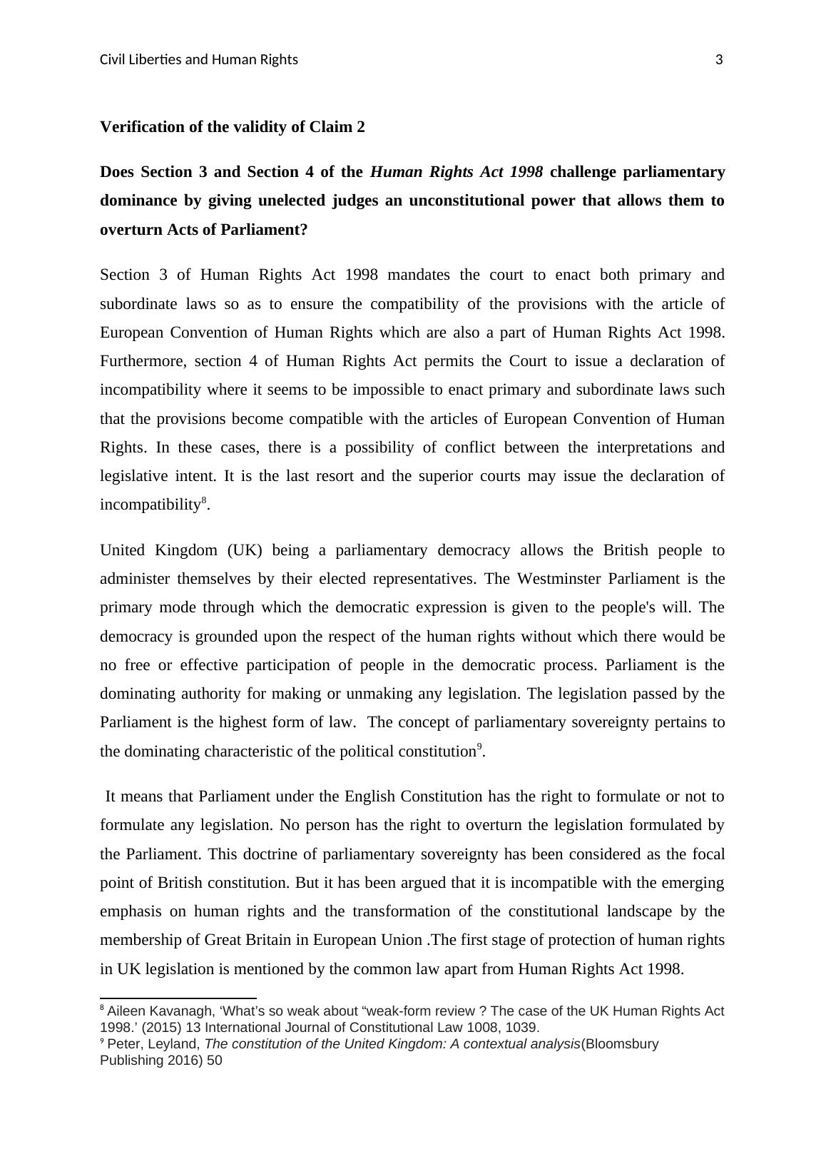 Civil Liberties and Human Rights Article 2022