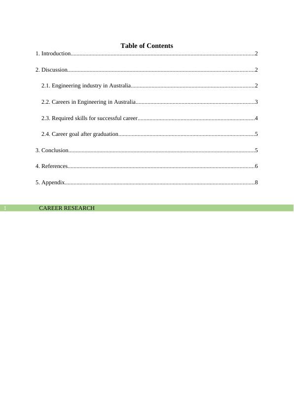 Engineering Career Research: Industry Trends and Goals