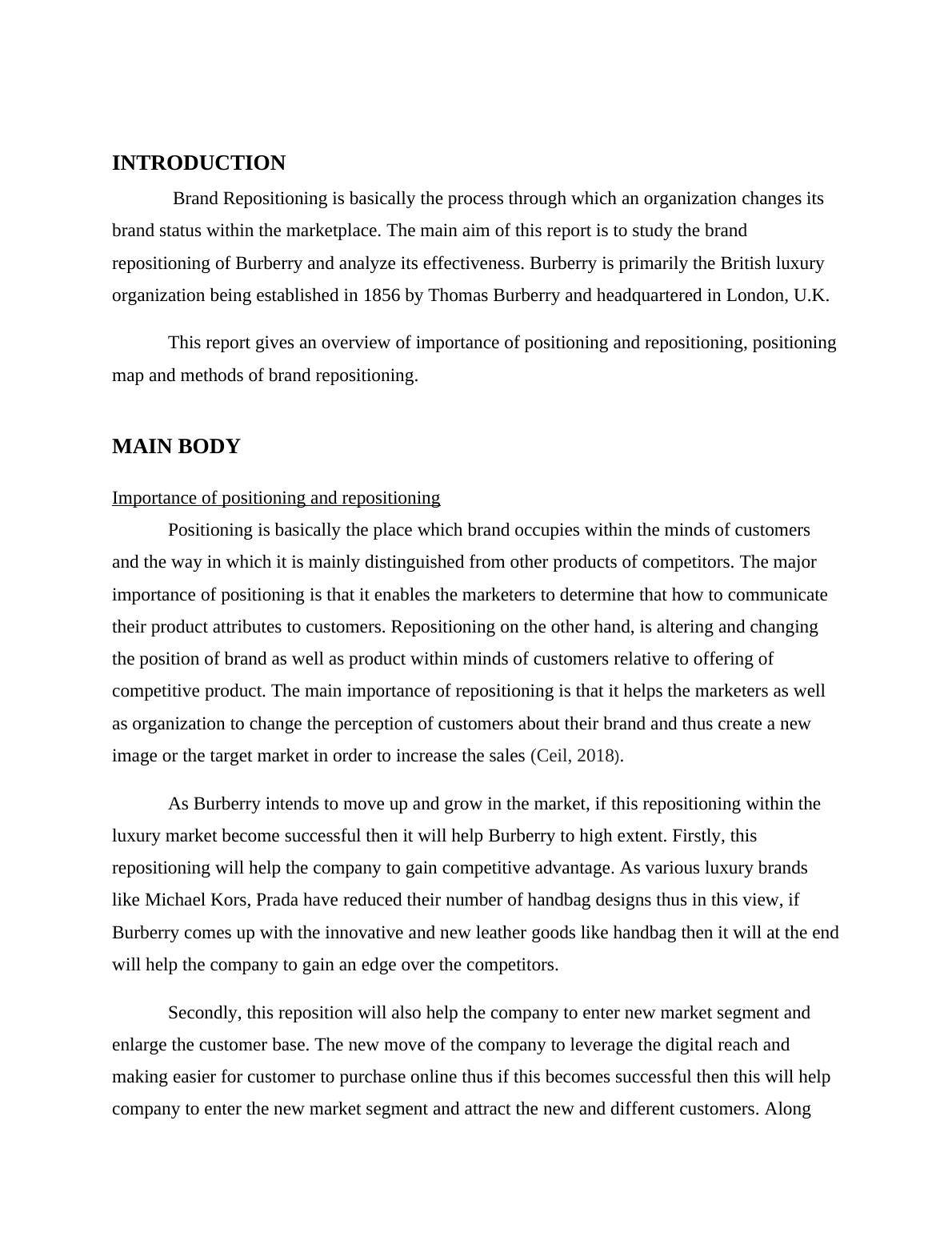 Brand Repositioning of Burberry: Importance, Methods, and Positioning Map