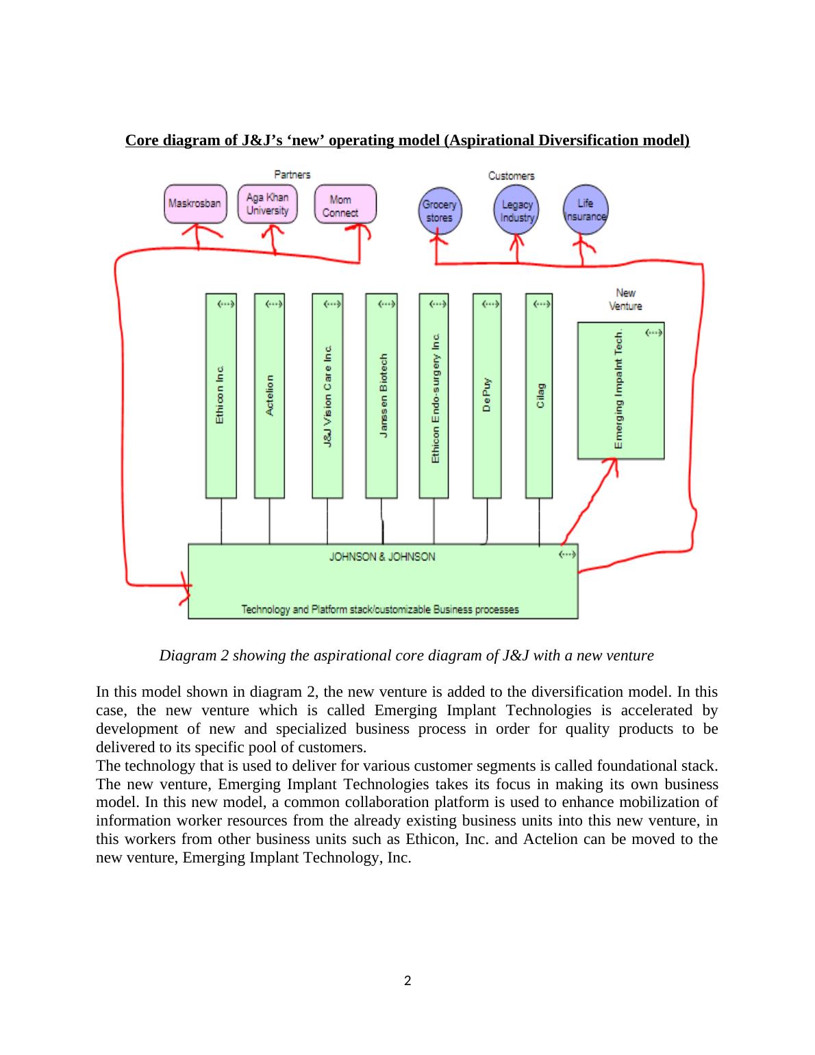 Analyzing J&J Operating Models: Core Diagram Analysis