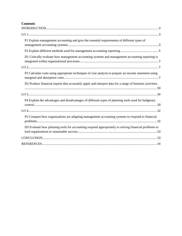 Managerial Accounting Report: Cost Analysis and Budgeting